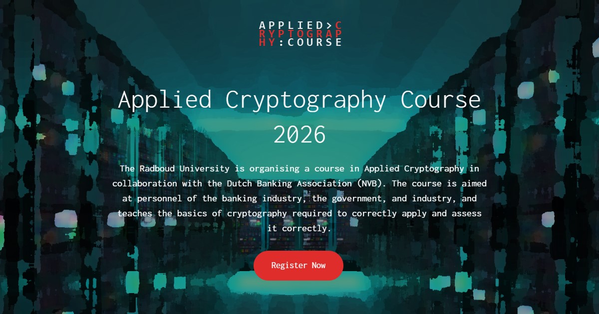 Applied Cryptography Course 2026